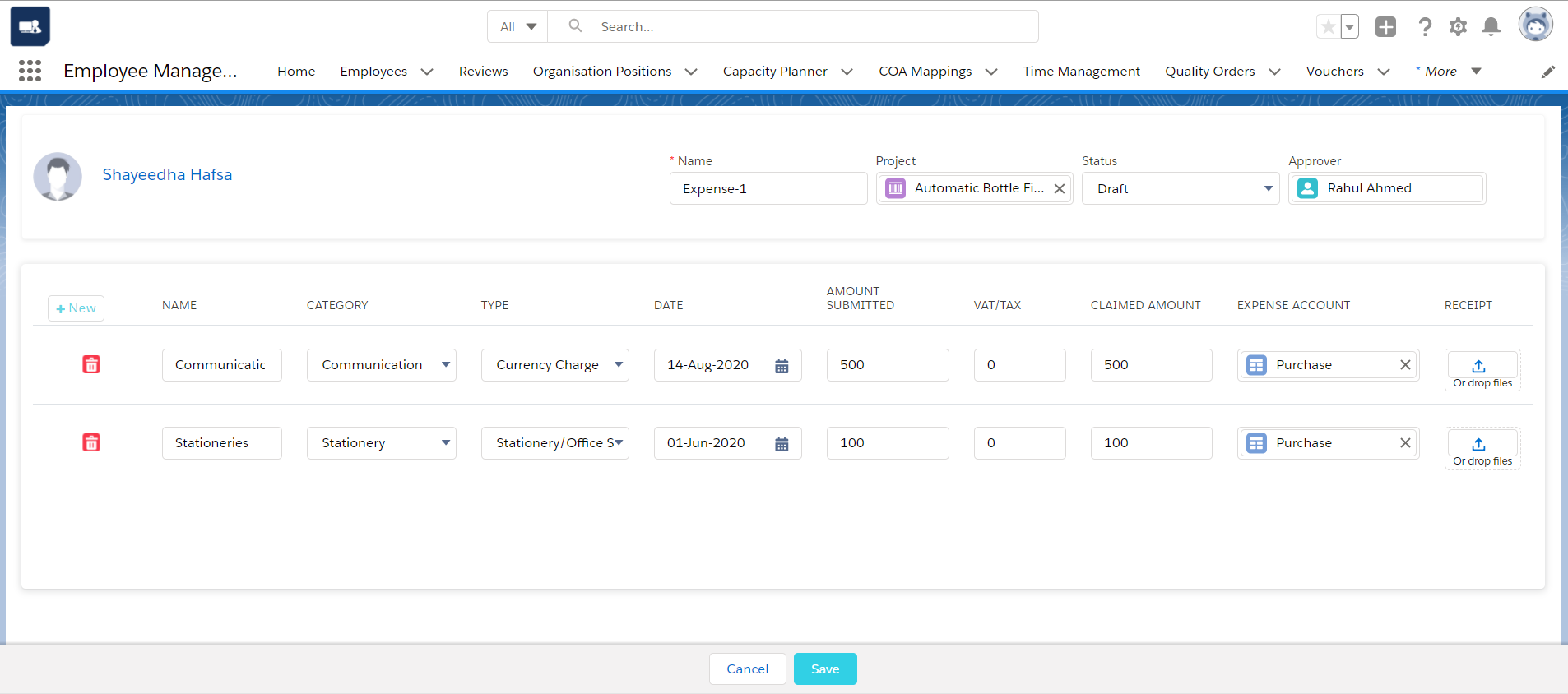 Expense – Support Axolt