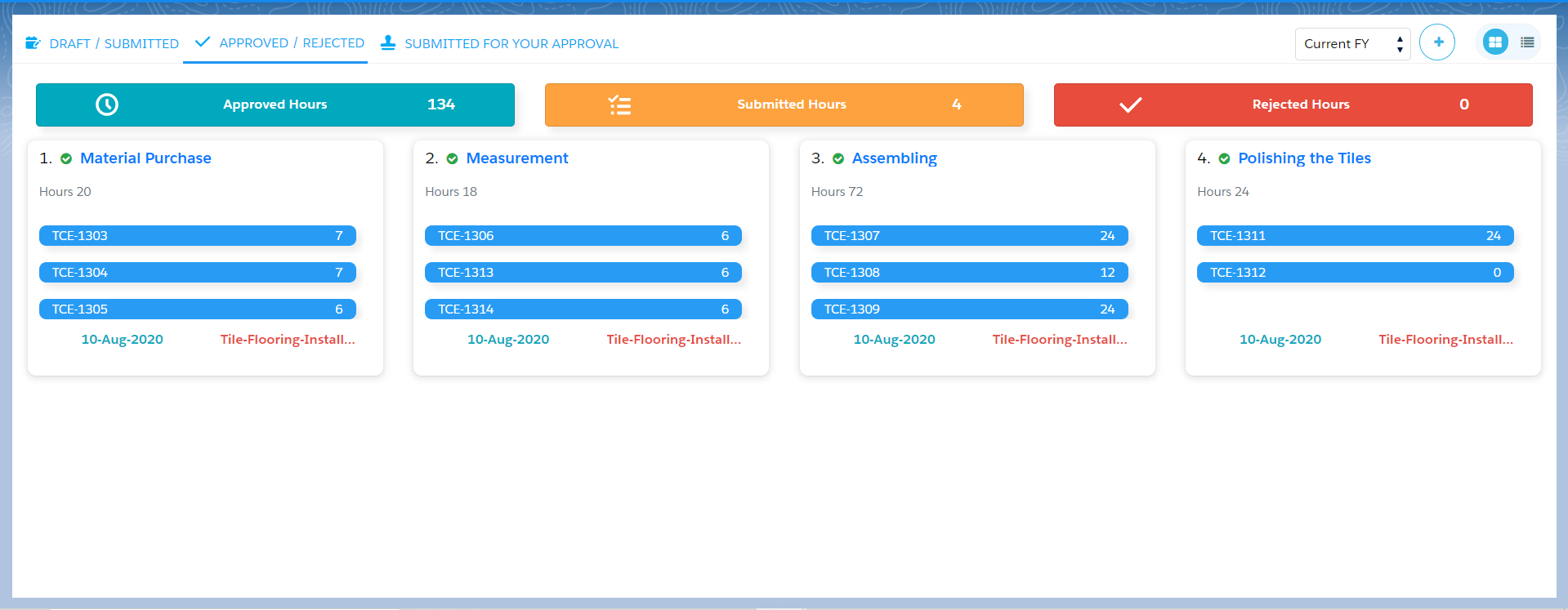 Time Sheets – Support Axolt