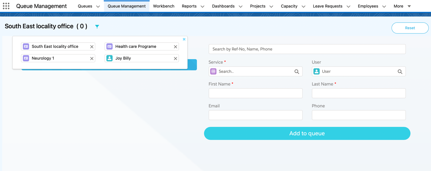 Queue management – Support Aqxolt