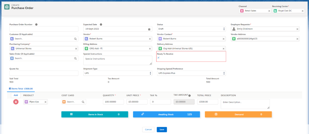 Inbound Logistics - Support Axolt