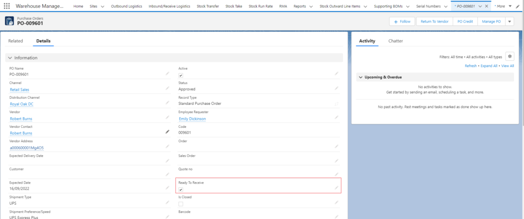 Inbound Logistics – Support Aqxolt