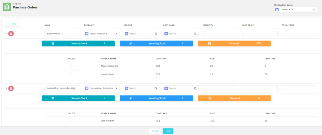 Creating Multiple Purchase Orders – Support Aqxolt